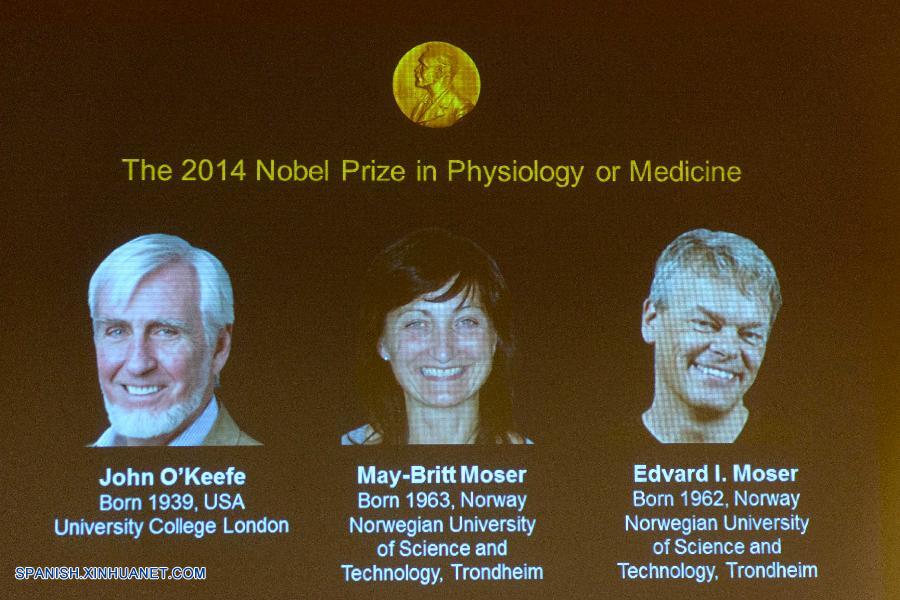 Tres científicos comparten Premio Nobel 2014 de Fisiología o Medicina