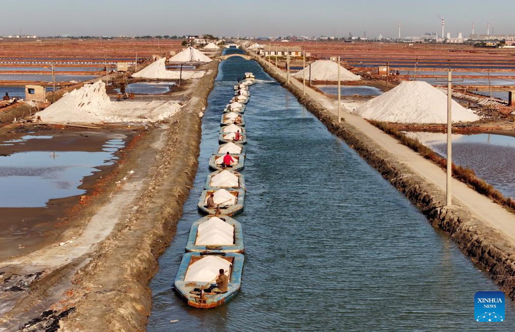 Campo de sal de Nanpu en Hebei, provincia septentrional de China