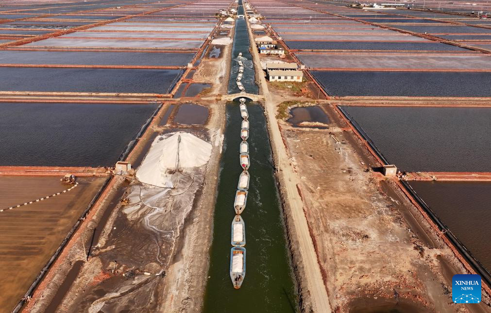 Campo de sal de Nanpu en Hebei, provincia septentrional de China